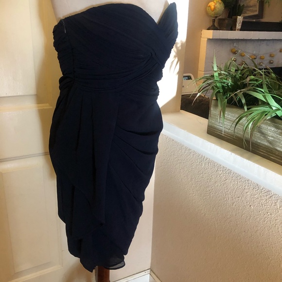 Minuet Petite | Dresses | Minuet Sexy Black Strapless Side Ruched Mini ...